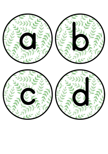 Leaf Alphabet Cards Upper + Lower Case | Teaching Resources