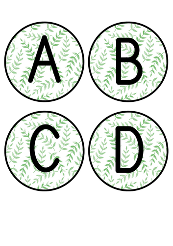 Leaf Alphabet Cards Upper + Lower Case | Teaching Resources