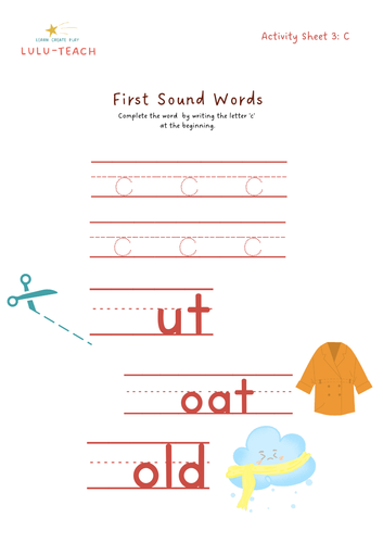 'c' Sound Phonics Activity Sheets | Teaching Resources