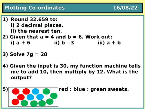Working with Coordinates 2022 P.Batista | Teaching Resources Working with Coordinates 2022 P.Batista | Teaching Resources