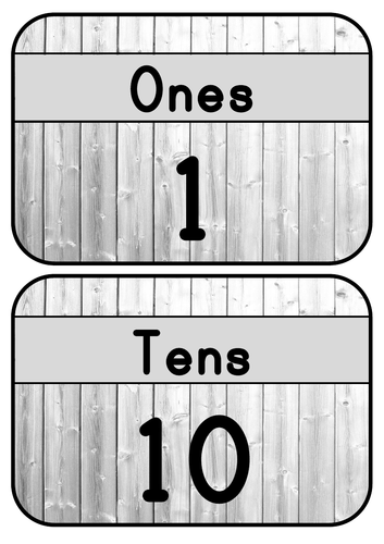 Place Value Posters White Wood | Teaching Resources