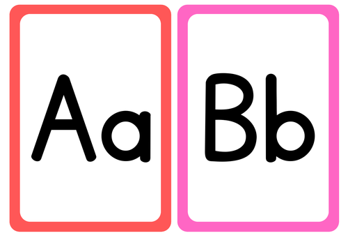Alphabet Rainbow Border Cards | Teaching Resources
