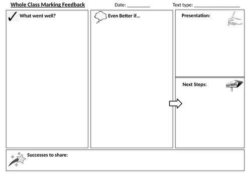 Whole Class Writing Feedback Sheet | Teaching Resources