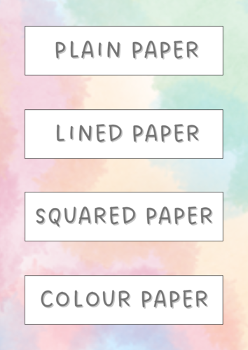 Tray labels pastel themed | Teaching Resources