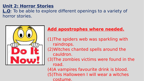 Creative Writing: Horror | Teaching Resources