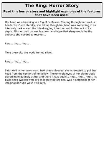 Creative Writing: Horror | Teaching Resources