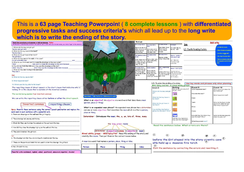 Stone Age Boy writing the story | Teaching Resources