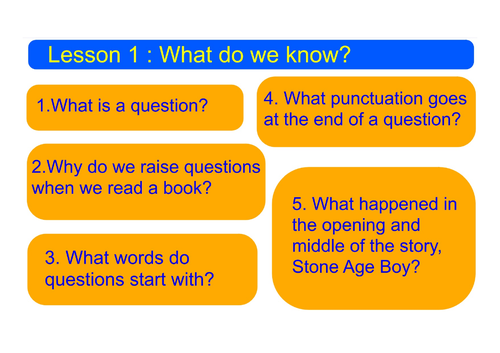 Stone Age Boy writing the story | Teaching Resources