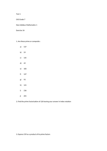 Prime Factorization | Teaching Resources