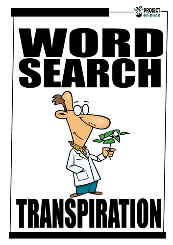 Transpiration Word Search | Teaching Resources