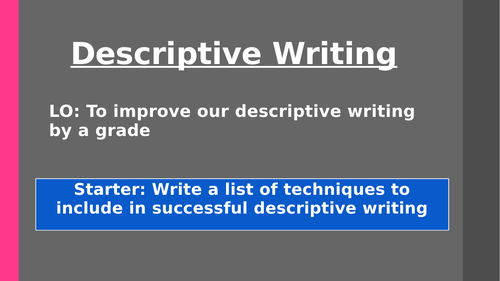 AQA Language Paper 1 Q5 Lessons part 1 | Teaching Resources