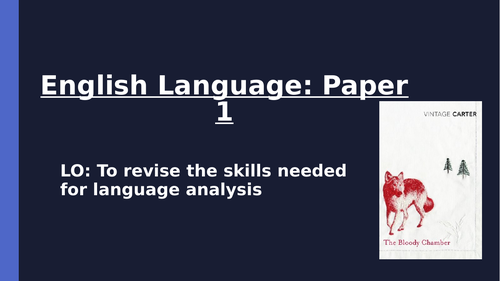 AQA English Language Paper 1: Q2 Company of Wolves | Teaching Resources