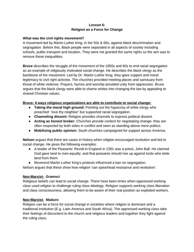 Belief Systems- Religion as a Force for Social Change | Teaching Resources