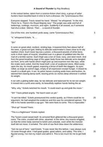 AQA English Language Paper 1: Section A (Sound of Thunder) | Teaching ...