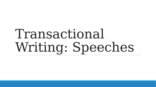 4 Transaction Writing Lessons (AQA) | Teaching Resources