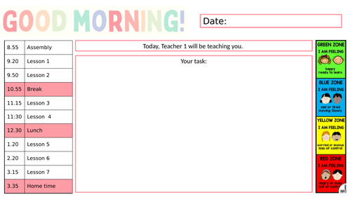Pastel Morning Slides | Teaching Resources