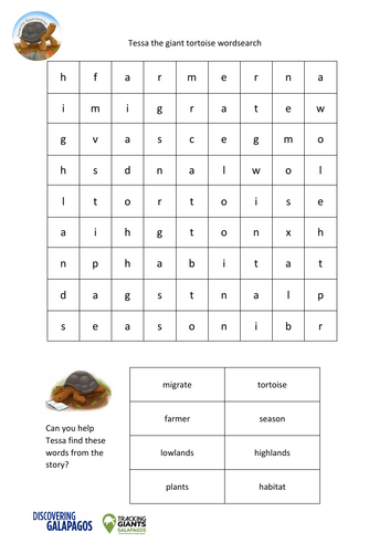 KS1 Science through storytelling: Tessa the Giant Tortoise: A Galapagos ...