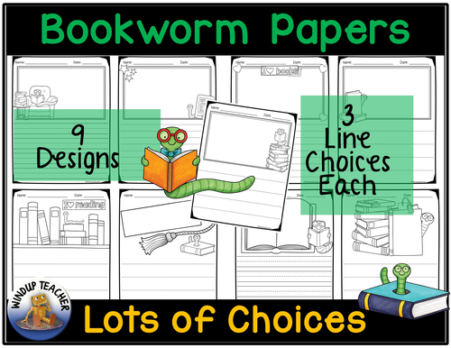 Bookworm Writing Papers | Teaching Resources