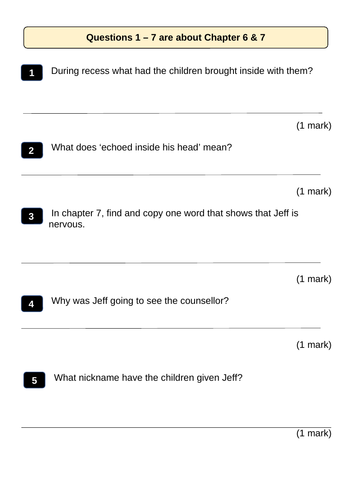 There's A Boy in the Girl's Bathroom SAT style reading questions and ...