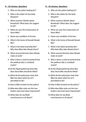 KS3: Cry Freedom SOW | Teaching Resources