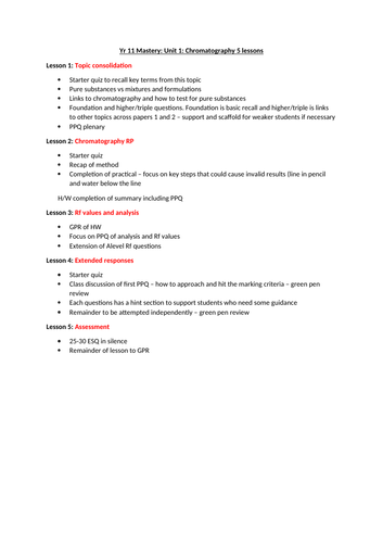 Chromatography required practical BUNDLE | Teaching Resources