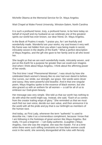 KS3 Famous Speeches: Michelle Obama | Teaching Resources