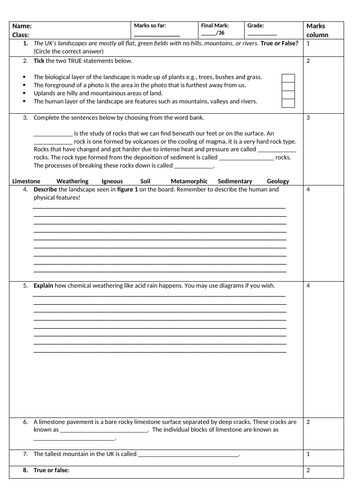 Geography KS3: UK Landscapes & Processes SOW 7 lessons. Forests ...