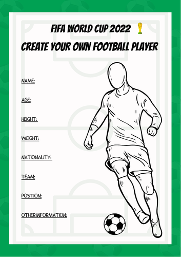 FIFA World Cup Football Activity - Game Pack. 10X lesson filler ...