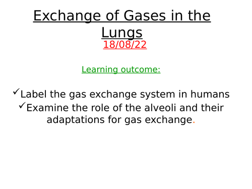 Gas Exchange Topic complete with powerpoints and worksheets. NO PREP ...