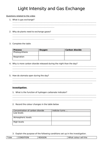 Gas Exchange Topic complete with powerpoints and worksheets. NO PREP ...