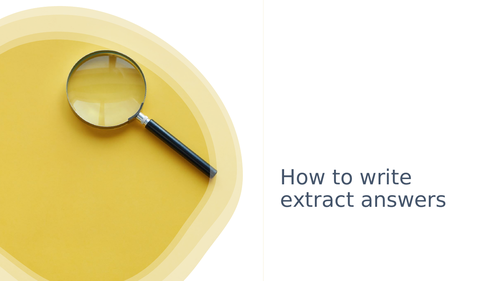 Edexcel exam technique - extract questions (A level) | Teaching Resources