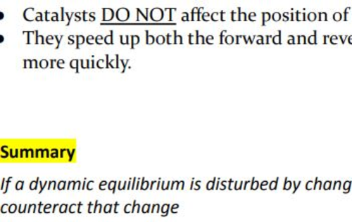 Chemical Equilibrium IGCSE Chemistry [Edexcel 9-1} | Teaching Resources