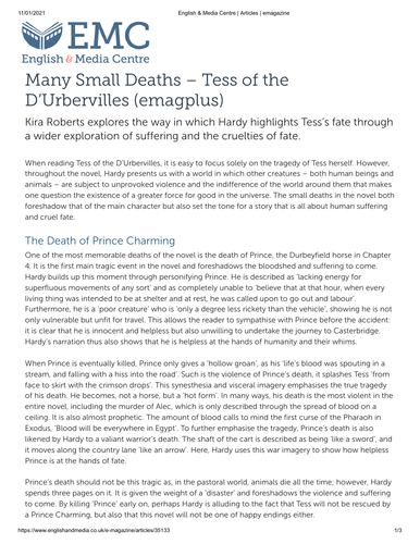 Tess of the D'Urbervilles Edexcel A-Level Full Scheme & Resources ...