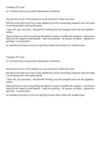 Year 2 - The Lighthouse Keepers Lunch - T4W | Teaching Resources