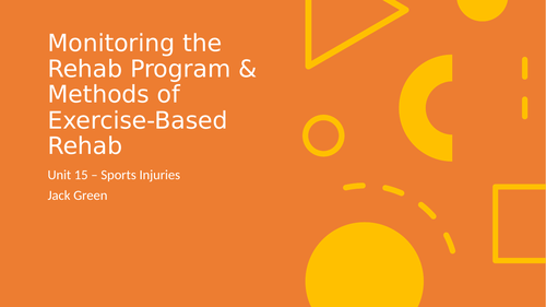 Unit 15 - Sports Injury and Assessment | Teaching Resources