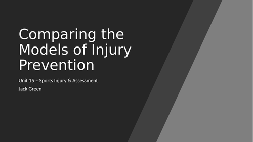 Unit 15 - Sports Injury and Assessment | Teaching Resources
