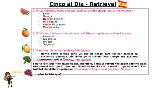 Y9 The environment-el medio ambiente | Teaching Resources