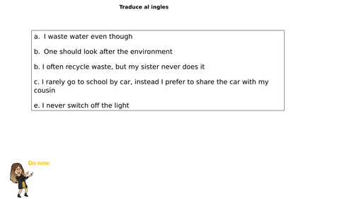 Y9 The environment-el medio ambiente | Teaching Resources