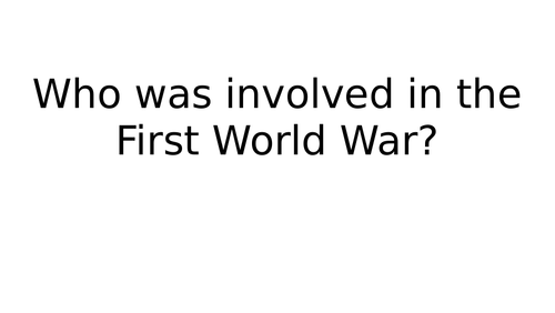 World War 1 Unit of Work | Teaching Resources