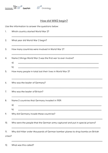 World War 2 Unit of Work | Teaching Resources