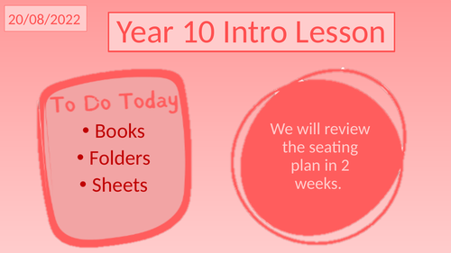 Ks4 Edexcel Gsce Intro Lessons Teaching Resources