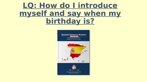 Spanish Sentence Builders: Unit 2 Saying when my birthday is ...