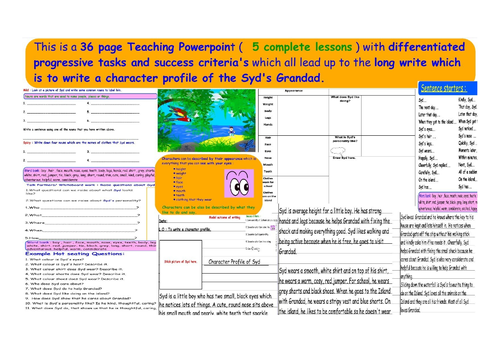 Grandad's Island -character description of Syd- 5 day Teaching Powerpoint | Teaching Resources