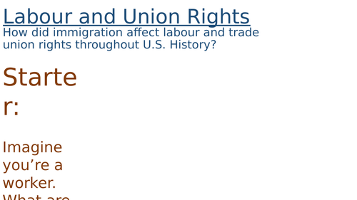 OCR - A-Level History Y319 - Labour and Trade Union Rights | Teaching ...