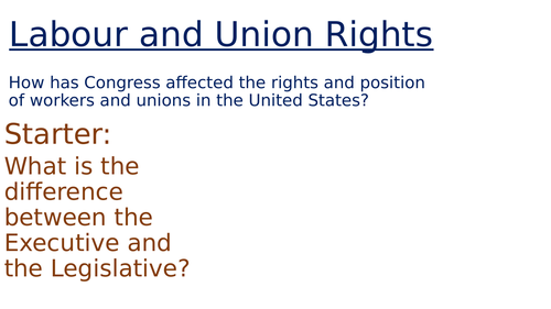 OCR - A-Level History Y319 - Labour and Trade Union Rights | Teaching ...