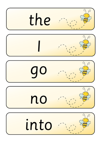 Phase 2 Tricky Words Bee Display | Teaching Resources