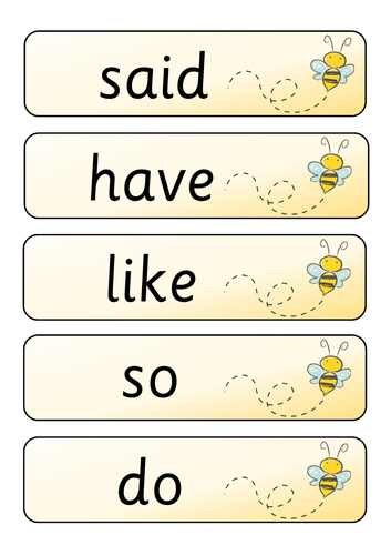 Phase 4 Tricky Words Bee Display | Teaching Resources