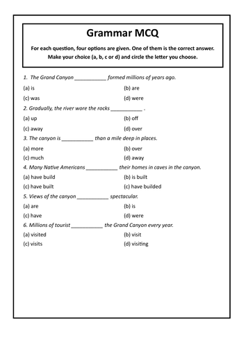 Mixed GRAMMAR Exercises | Teaching Resources