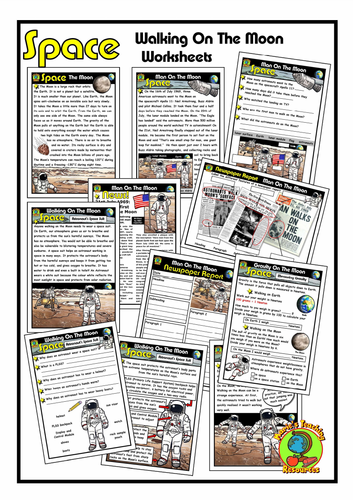 Space / Walking On The Moon Worksheets | Teaching Resources