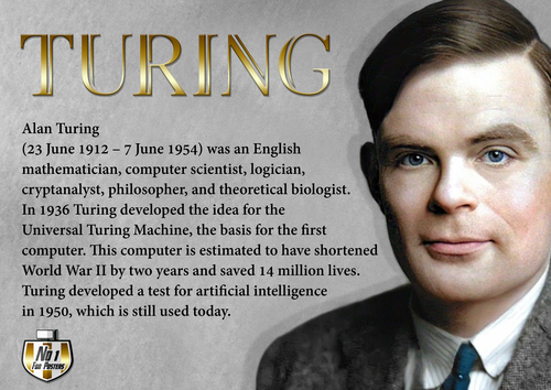 Alan Turing - Inspirational Poster – Computing | Teaching Resources
